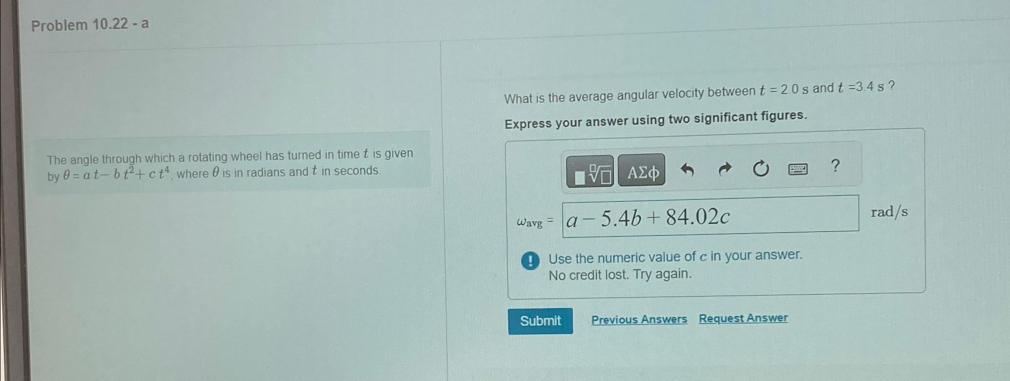 Solved Problem 10.22 - ﻿aThe angle through which a rotating | Chegg.com
