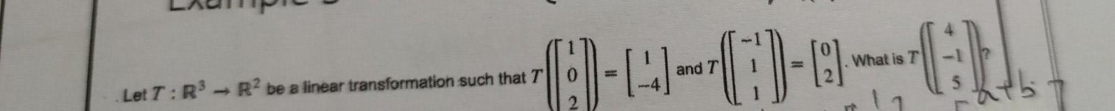 Solved What is T 0. Let T:R3-R2 be a linear transformation | Chegg.com