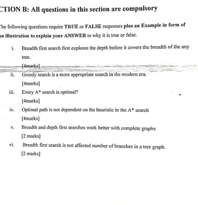 Solved CION B: All questions in this section are compulsory | Chegg.com
