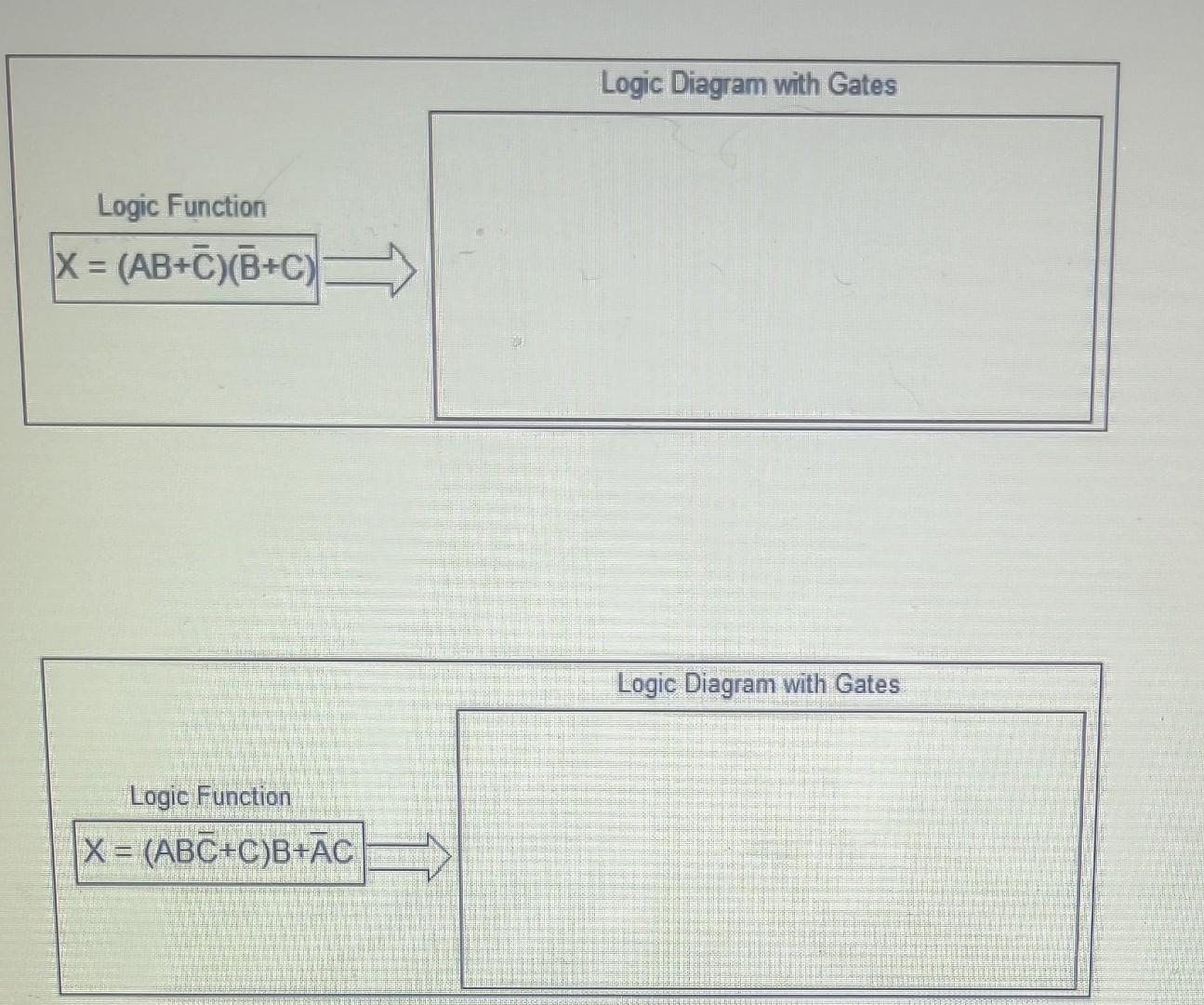 Solved A) For the following examples, draw the logic dlagram | Chegg.com