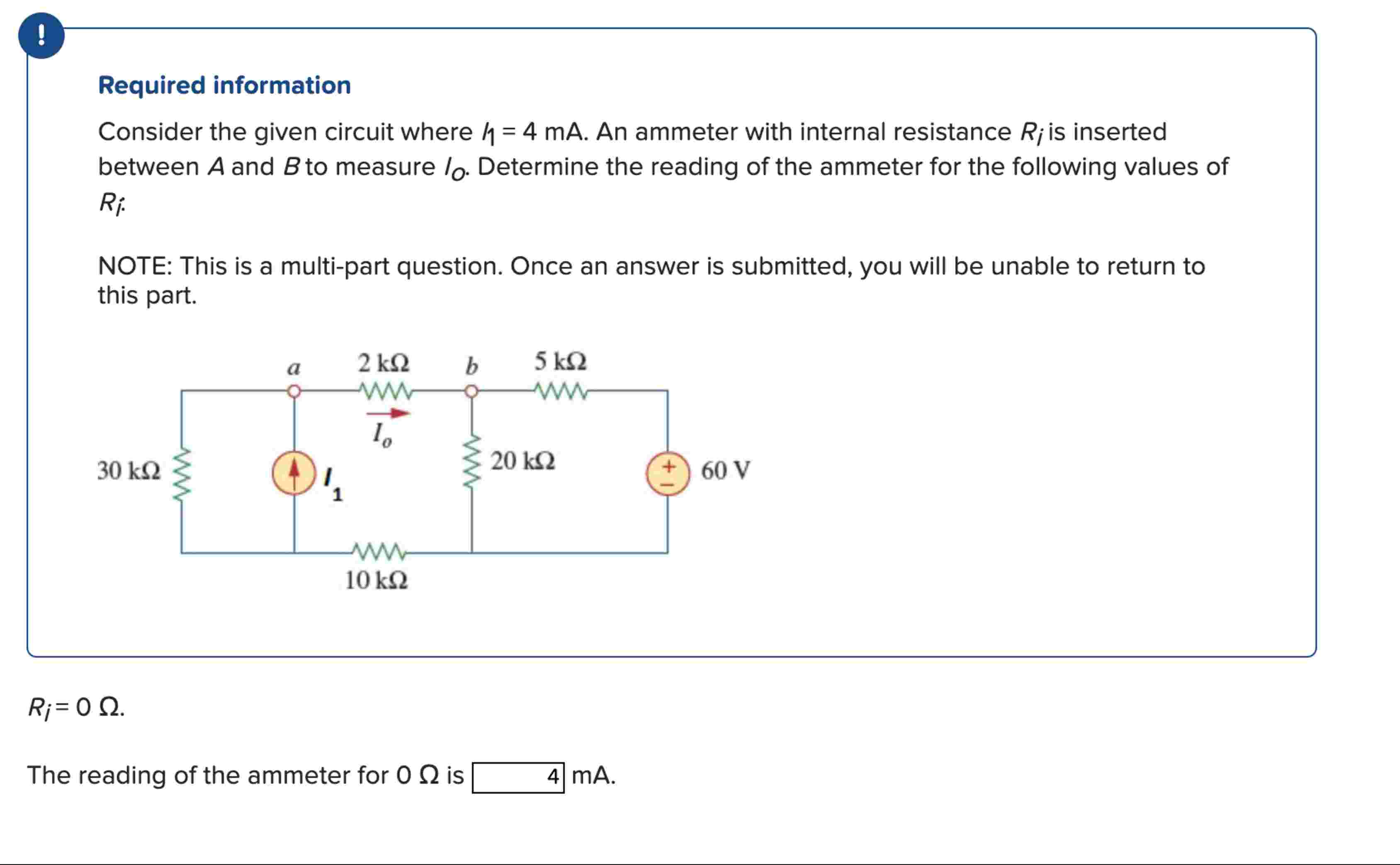 Solved Required informationConsider the given circuit where | Chegg.com