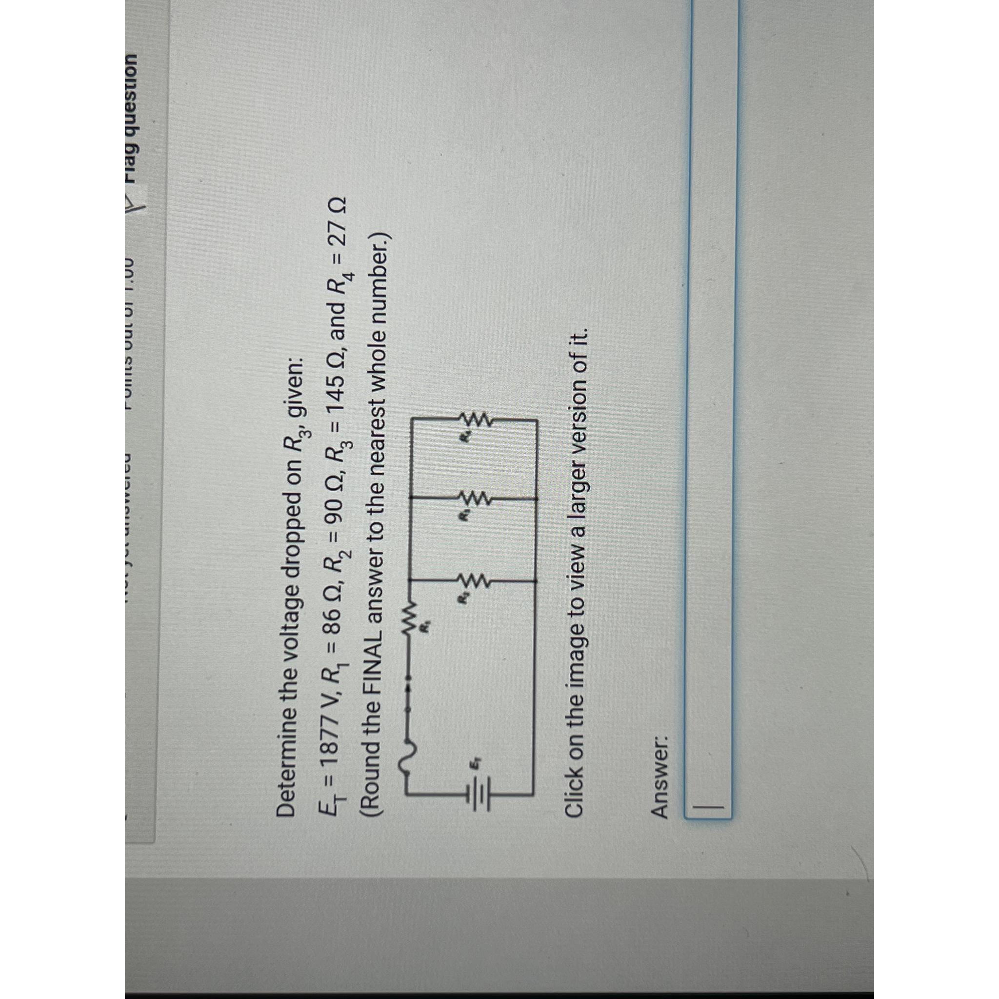 Solved Determine the voltage dropped on R3, | Chegg.com