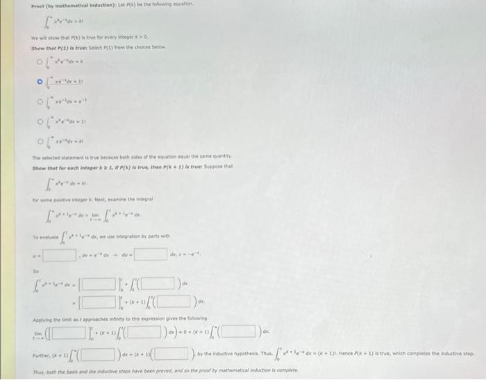 Solved Proof (by mathematical induction): Let P(k) be the | Chegg.com