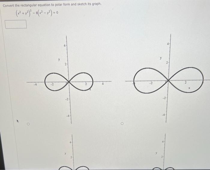 Solved Convert the rectangular equation to polar form and | Chegg.com