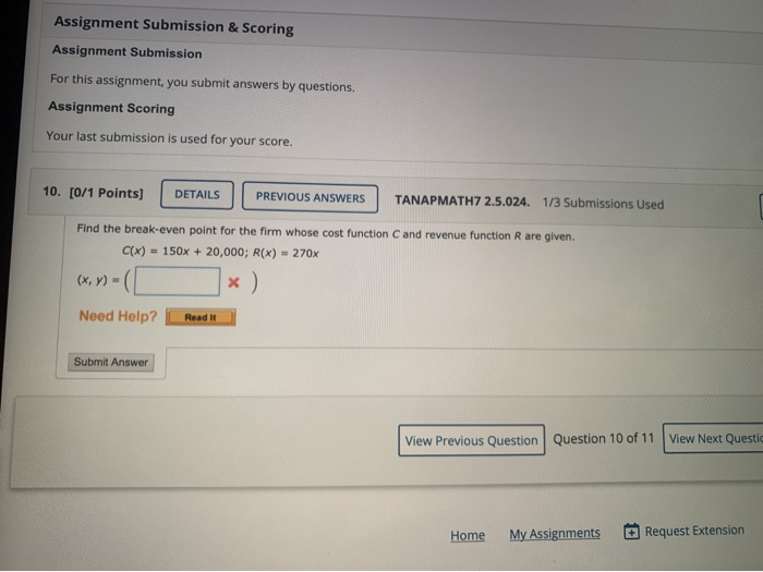 Solved Assignment Submission & Scoring Assignment Submission | Chegg.com