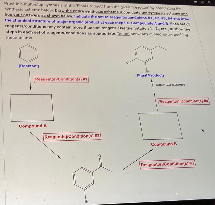Solved Provide a multi-step synthesis of the "Final Product" | Chegg.com