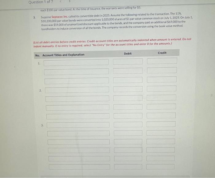 Solved For each of the unrelated transactions described | Chegg.com