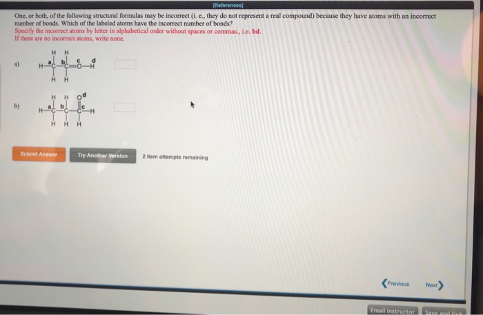 Solved References) One, or both of the following structural | Chegg.com