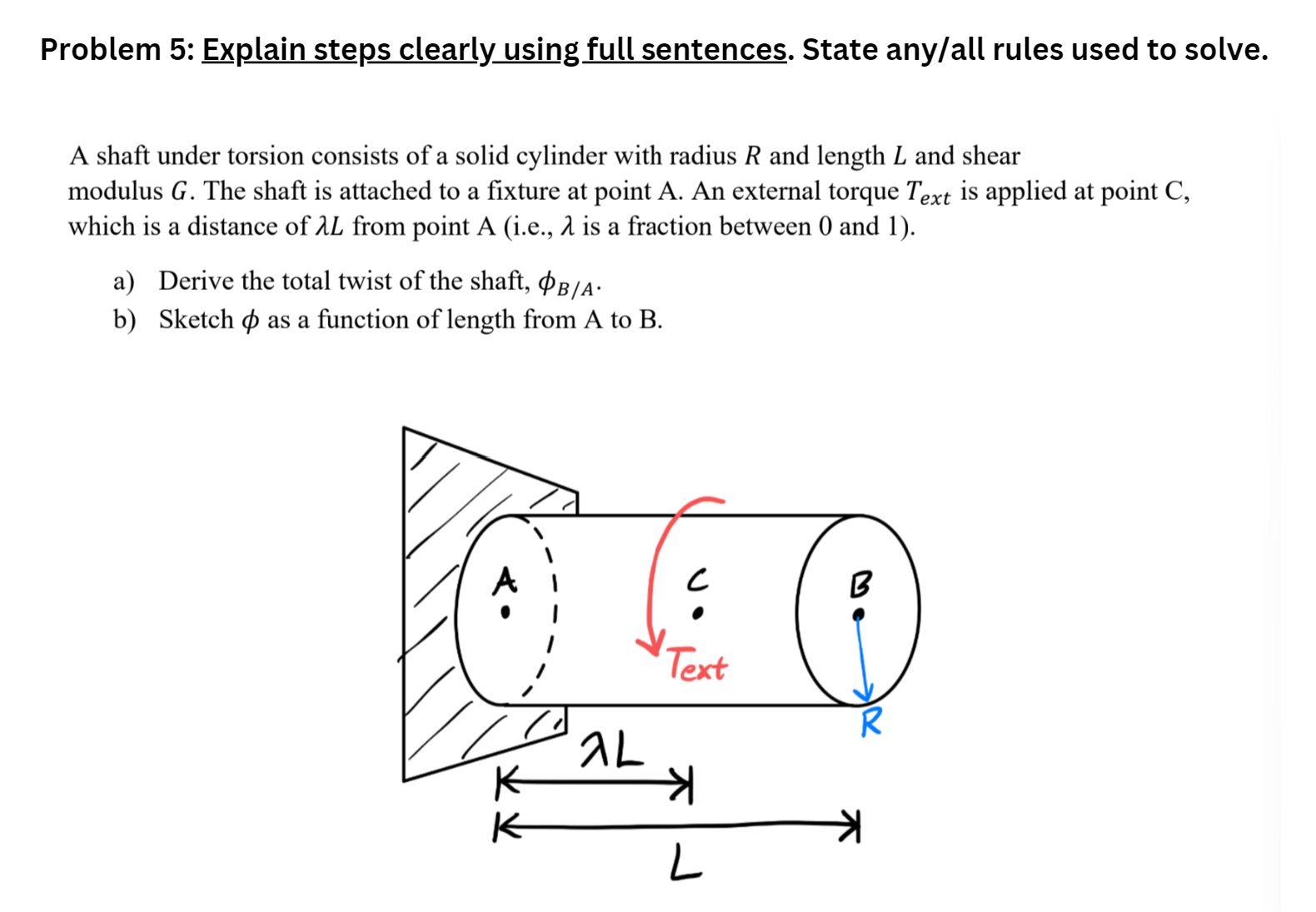 Solved Problem 5: Explain steps clearly using full | Chegg.com