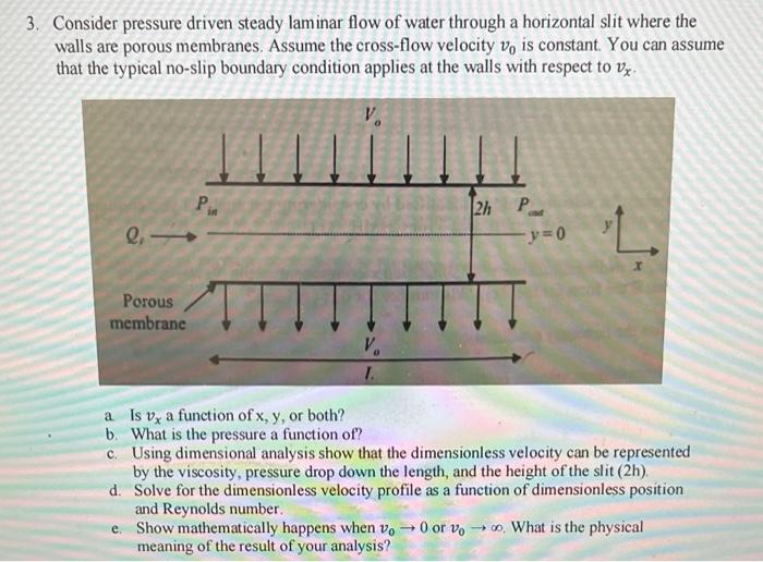 Solved Consider pressure driven steady laminar flow of water | Chegg.com