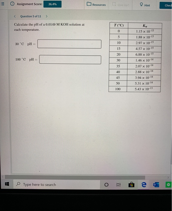 Solved Assignment Score: 36.4% Resources Care Hint Ched