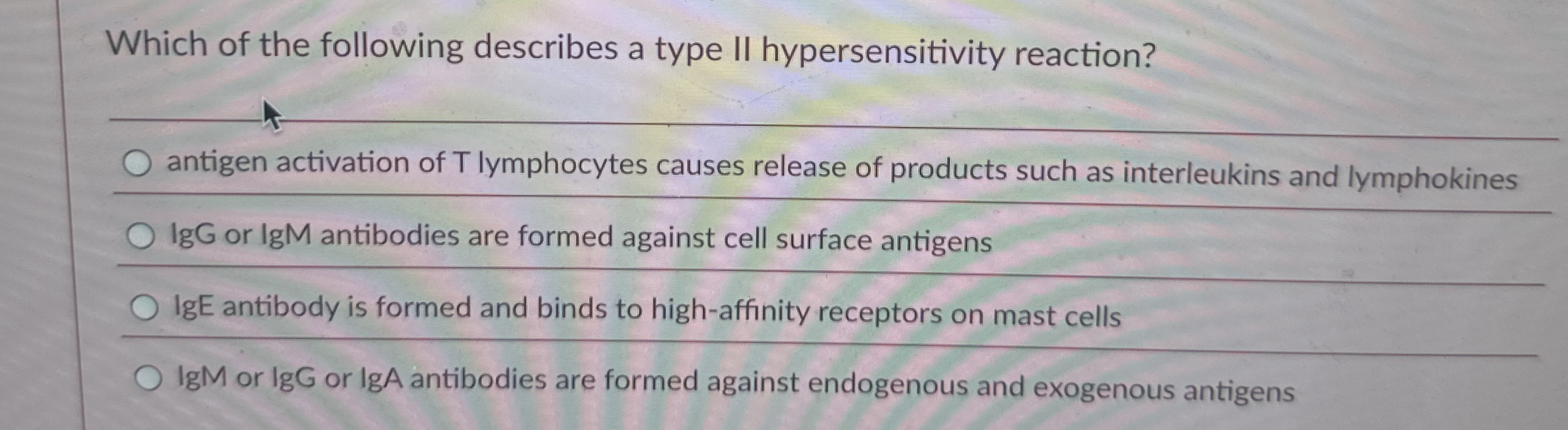 Solved Which of the following describes a type II | Chegg.com