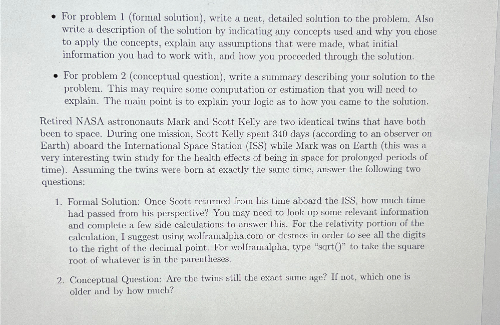 Solved For problem 1 (formal solution), ﻿write a neat, | Chegg.com