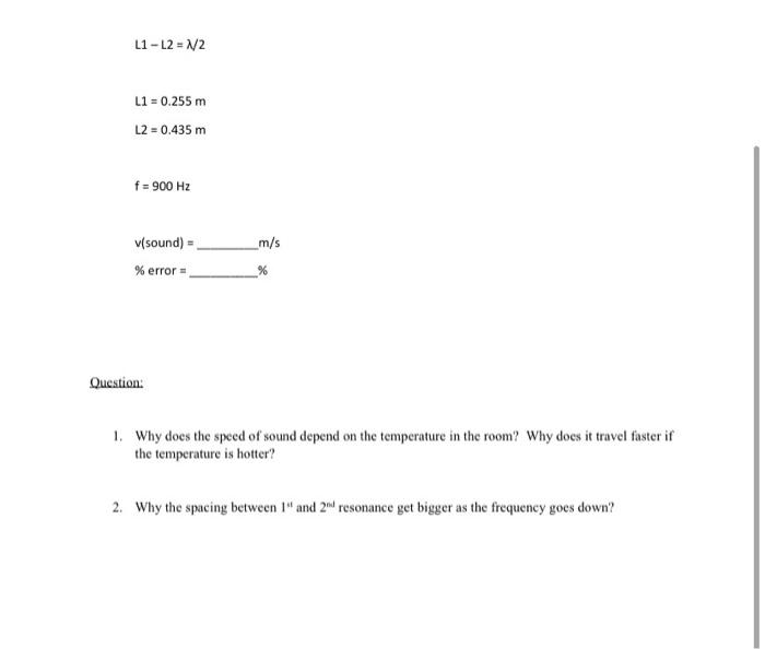 Solved Speed of Sound Displacement anti-node Z Displacement | Chegg.com