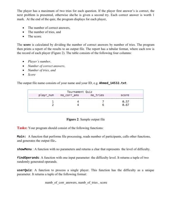 Solved Pre deti We want to write a Pythe program for players | Chegg.com