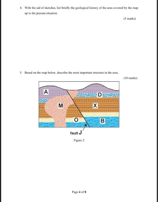 Solved 1. Figure 1 (a) and (b) shows the map of the area and | Chegg.com