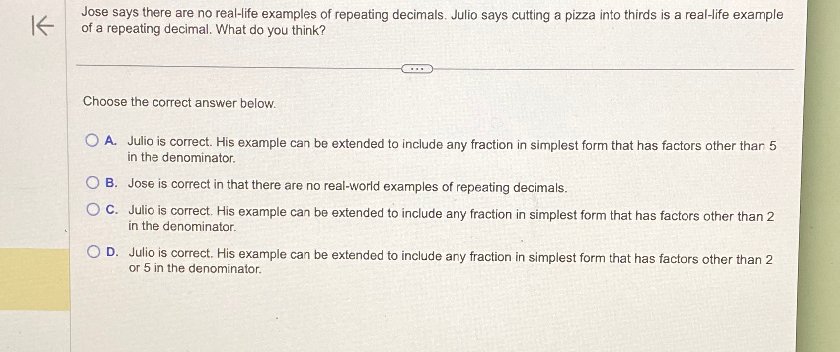 Solved Jose says there are no real-life examples of | Chegg.com