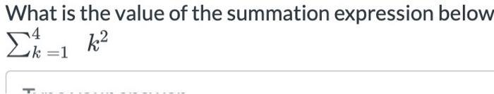 Solved What is the value of the summation expression below | Chegg.com