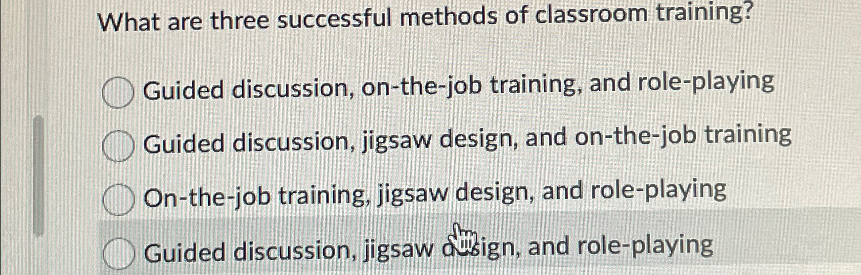 Solved What are three successful methods of classroom | Chegg.com