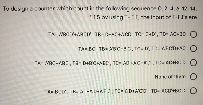 Solved To design a counter which count in the following | Chegg.com