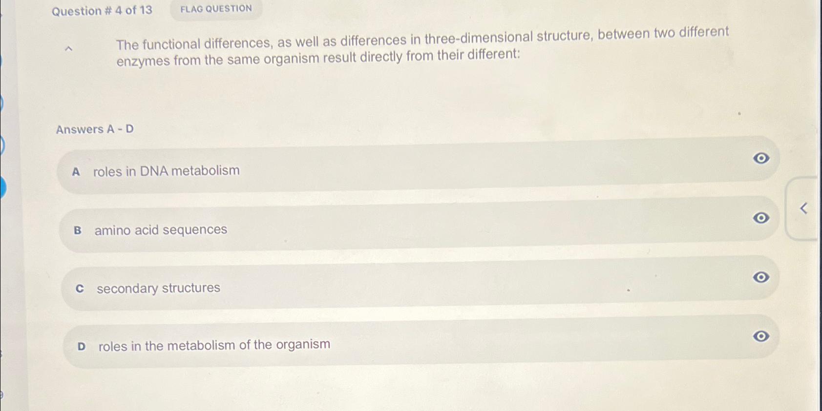 Solved Question # 4 ﻿of 13The functional differences, as | Chegg.com