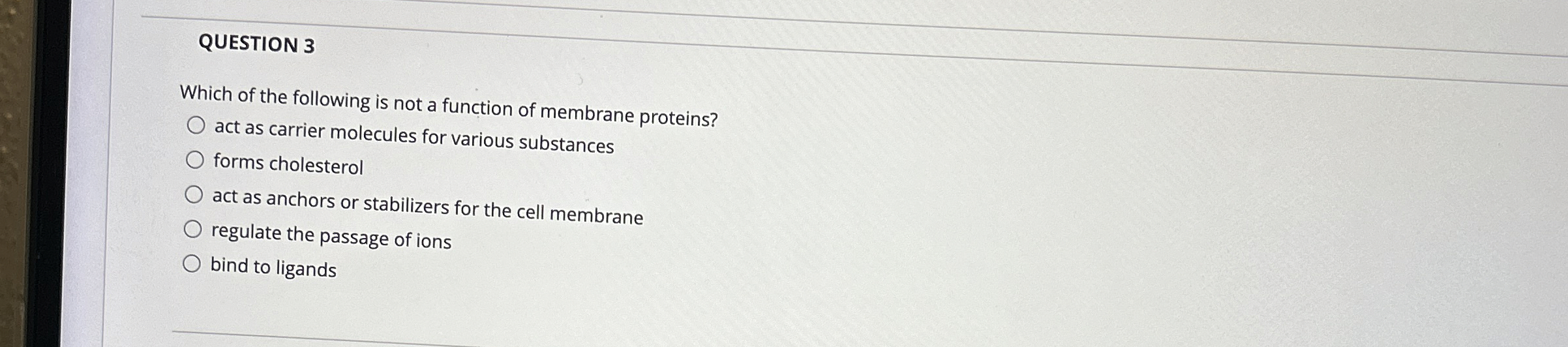 Solved QUESTION 3Which of the following is not a function of | Chegg.com