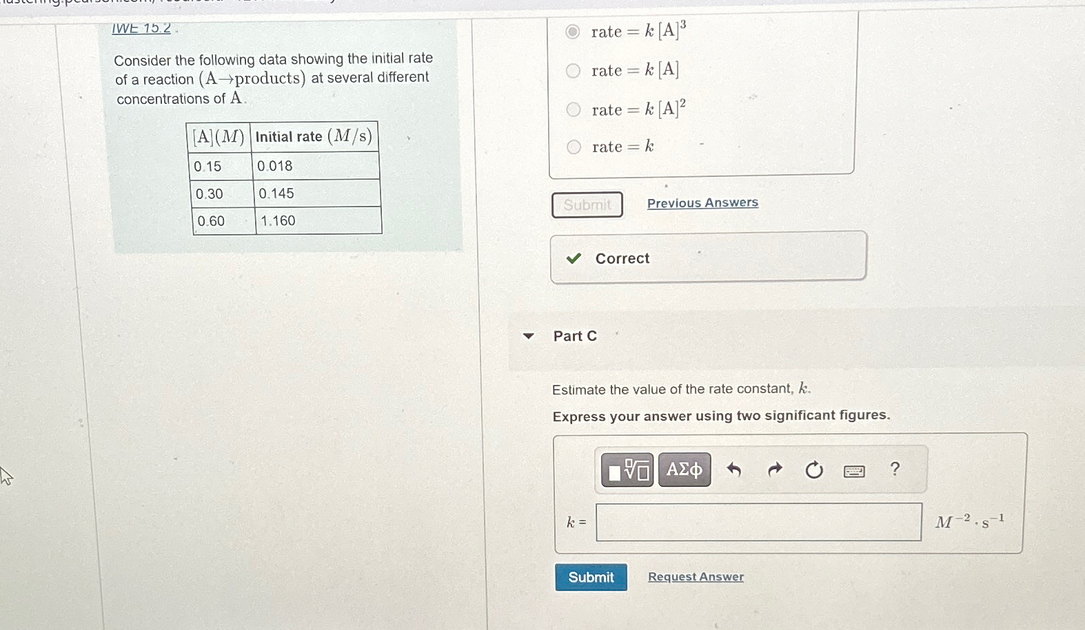 Solved IWE 15.2Consider the following data showing the | Chegg.com