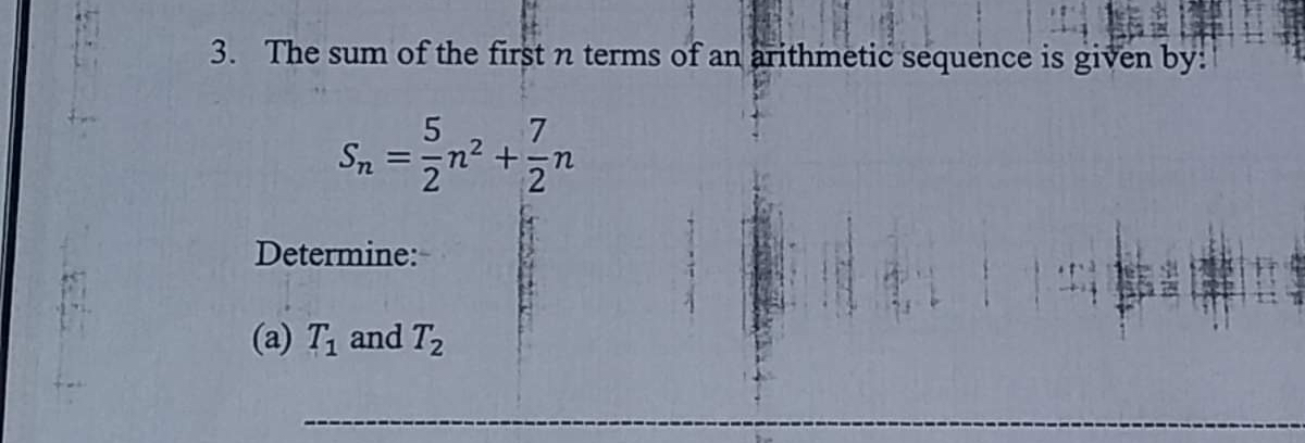 Solved The sum of the first n ﻿terms of an arithmetic | Chegg.com