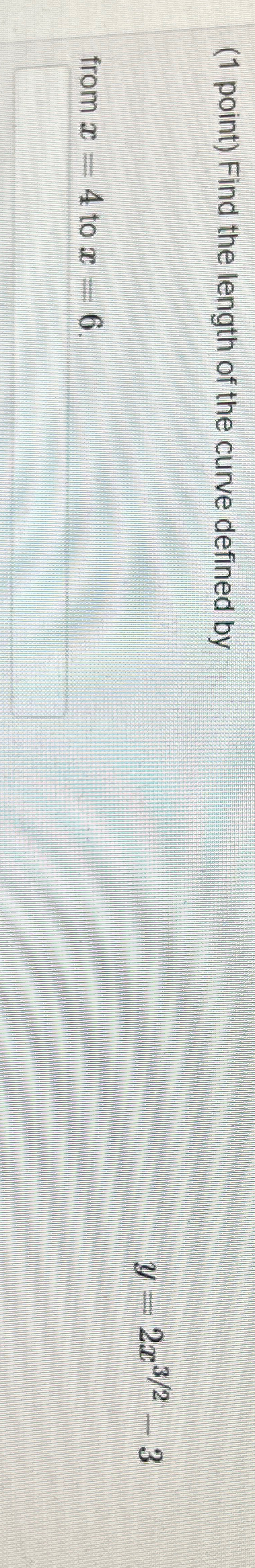 Solved (1 ﻿point) ﻿Find the length of the curve defined | Chegg.com