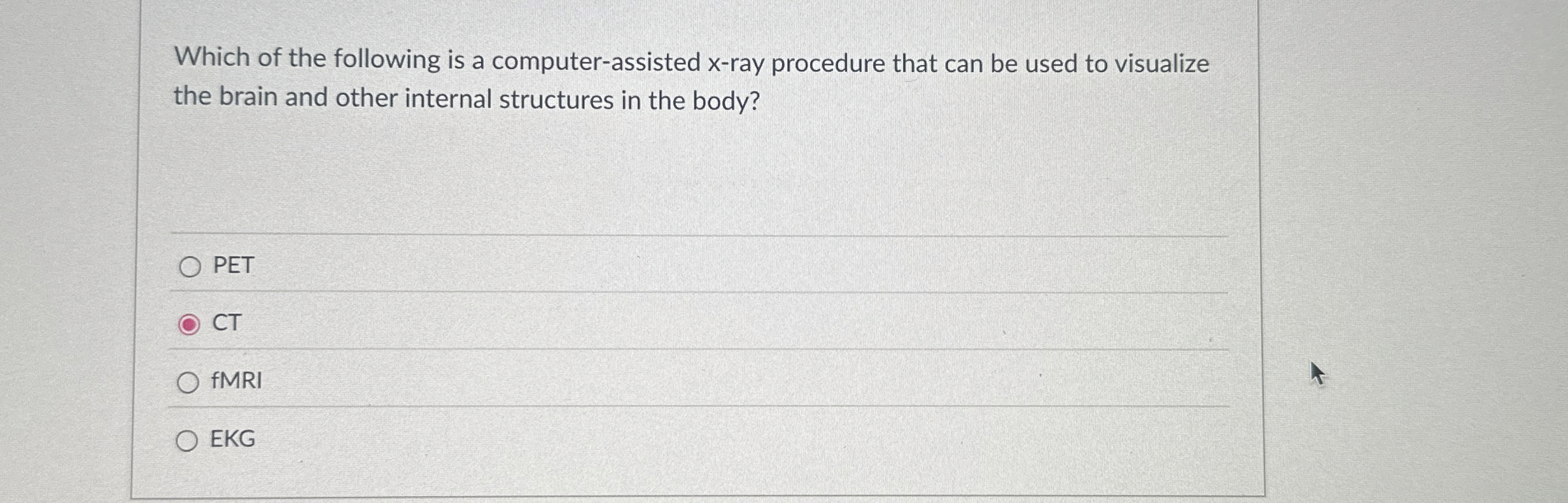 Solved Which of the following is a computer-assisted x-ray | Chegg.com