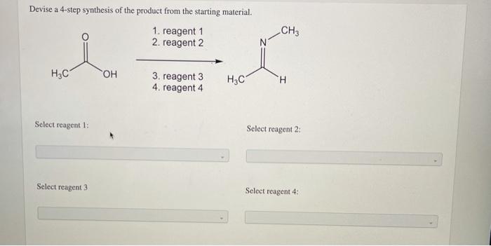Solved Devise a 4-step synthesis of the product from the | Chegg.com