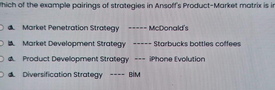 Solved hich of the example pairings of strategies in | Chegg.com