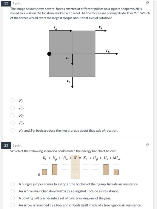 Solved The image below shows several forces exerted at | Chegg.com