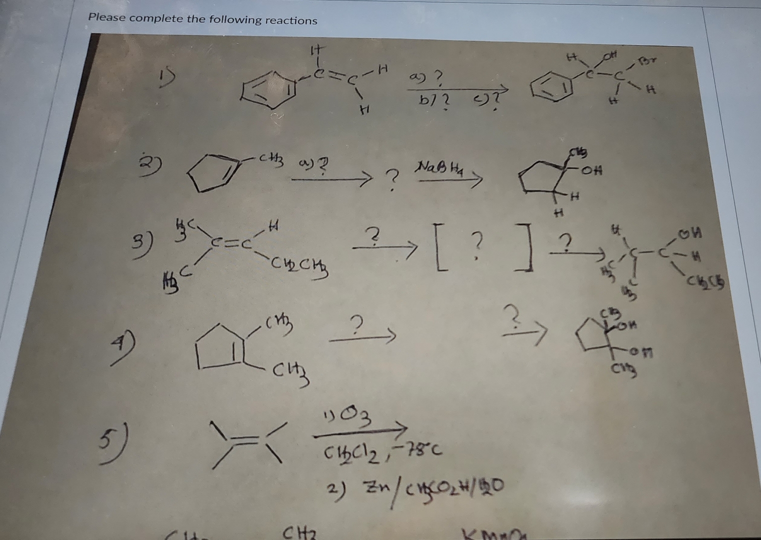 Solved Please complete the following | Chegg.com