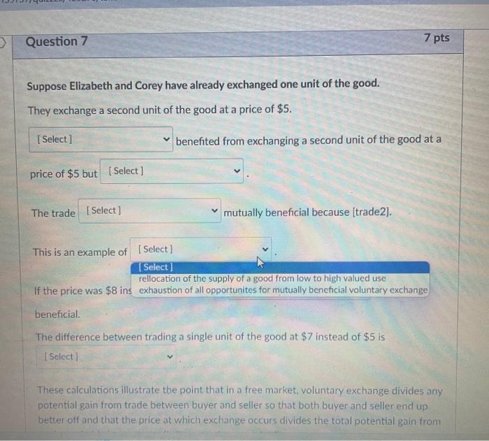 Solved Suppose Elizabeth and Corey have already exchanged | Chegg.com