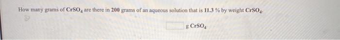 Solved An aqueous solution of copper(II) bromide, CuBr2, | Chegg.com