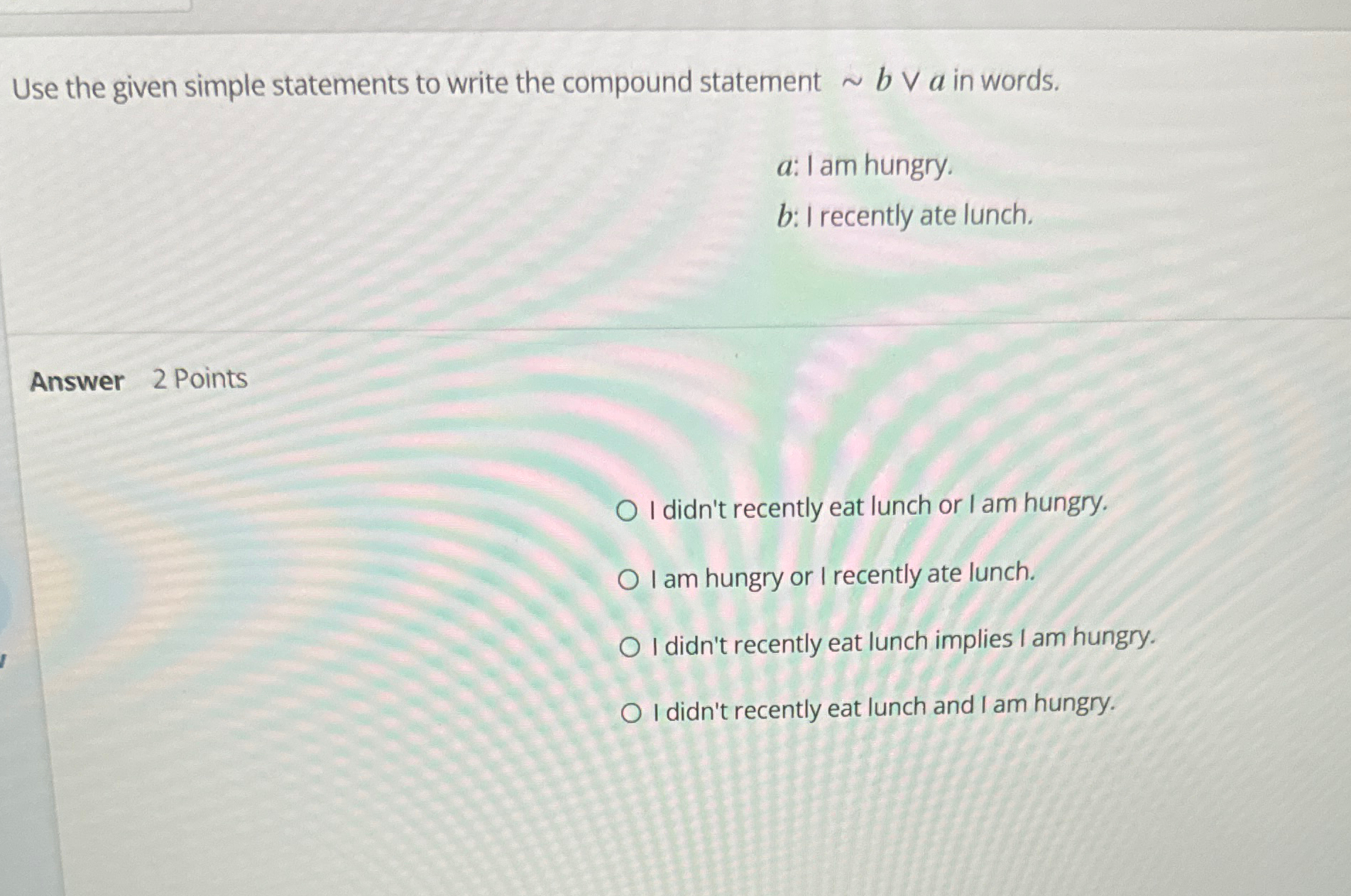 Solved Use the given simple statements to write the compound | Chegg.com