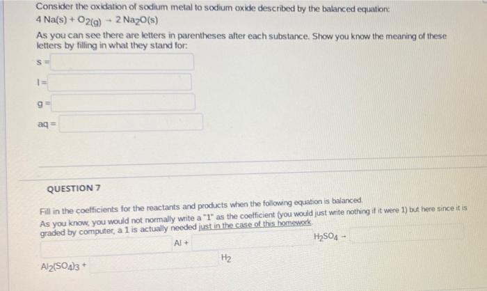 Solved Consider the oxidation of sodium metal to sodium | Chegg.com