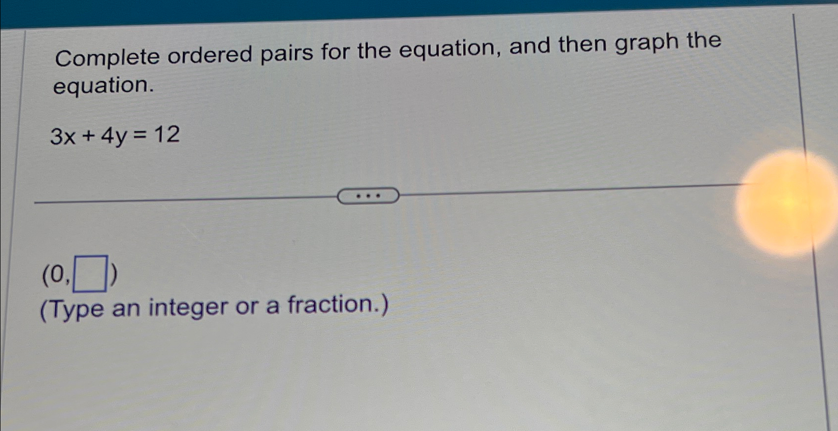 Solved Complete ordered pairs for the equation, and then | Chegg.com
