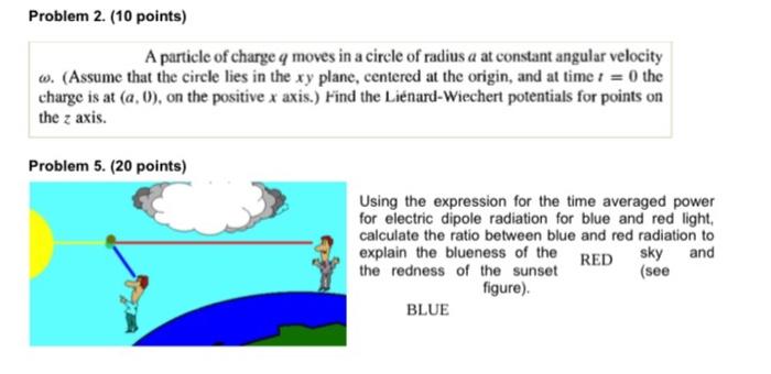 Solved Problem 2. (10 points) A particle of charge q moves | Chegg.com Solved Problem 2. (10 points) A particle of charge q moves | Chegg.com