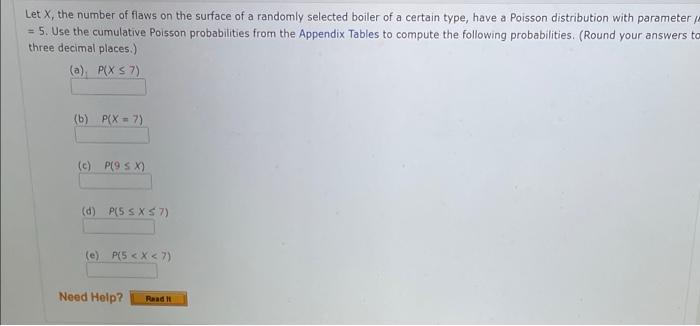 Solved Let X, the number of flaws on the surface of a | Chegg.com