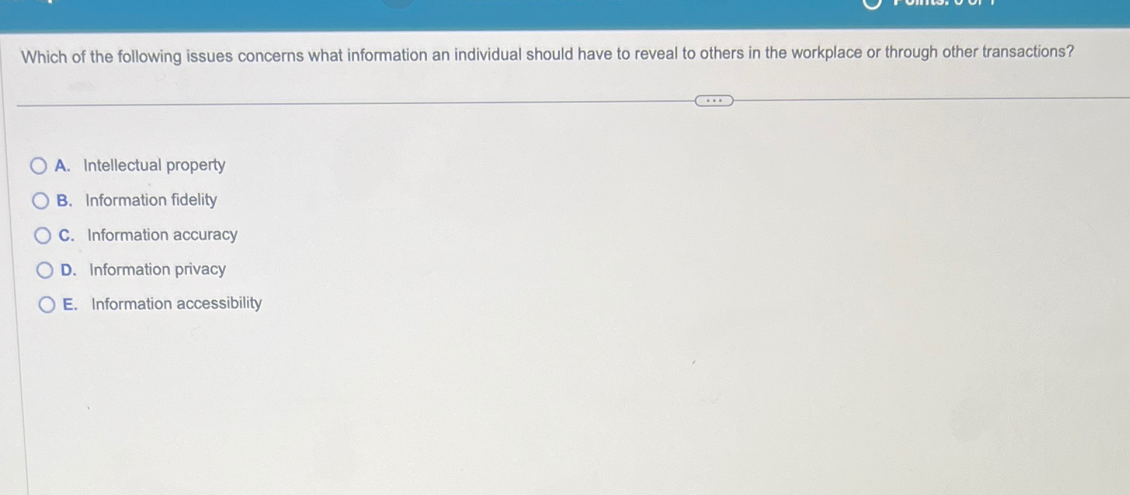 Solved Which of the following issues concerns what | Chegg.com