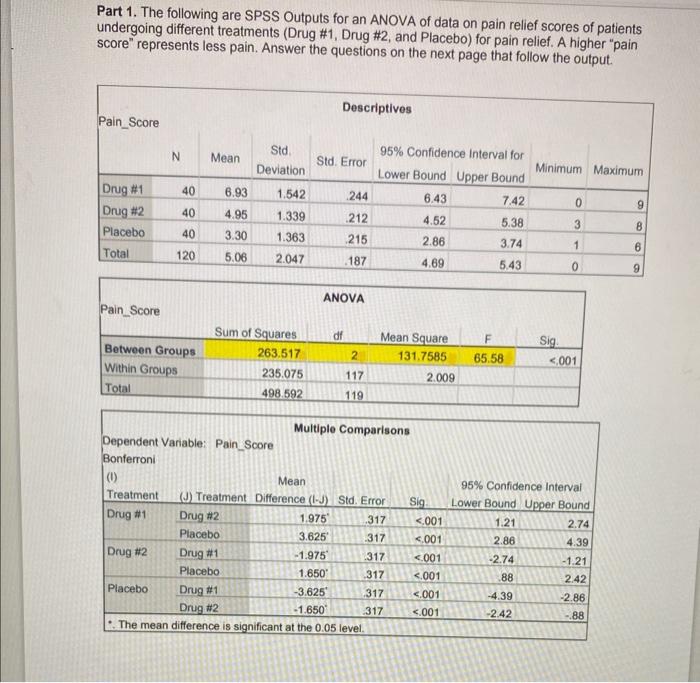 Solved Based on the ANOVA and post hoc analysis, interpret | Chegg.com