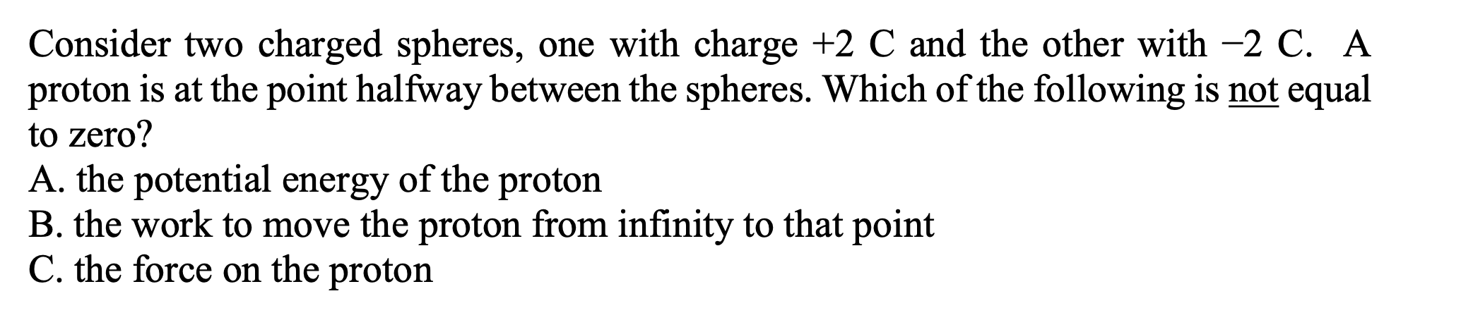 Solved Consider two charged spheres, one with charge +2C | Chegg.com