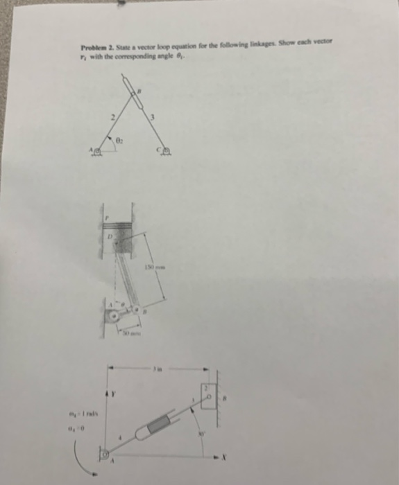 Problem 2 State A Vector Loop Equation For The