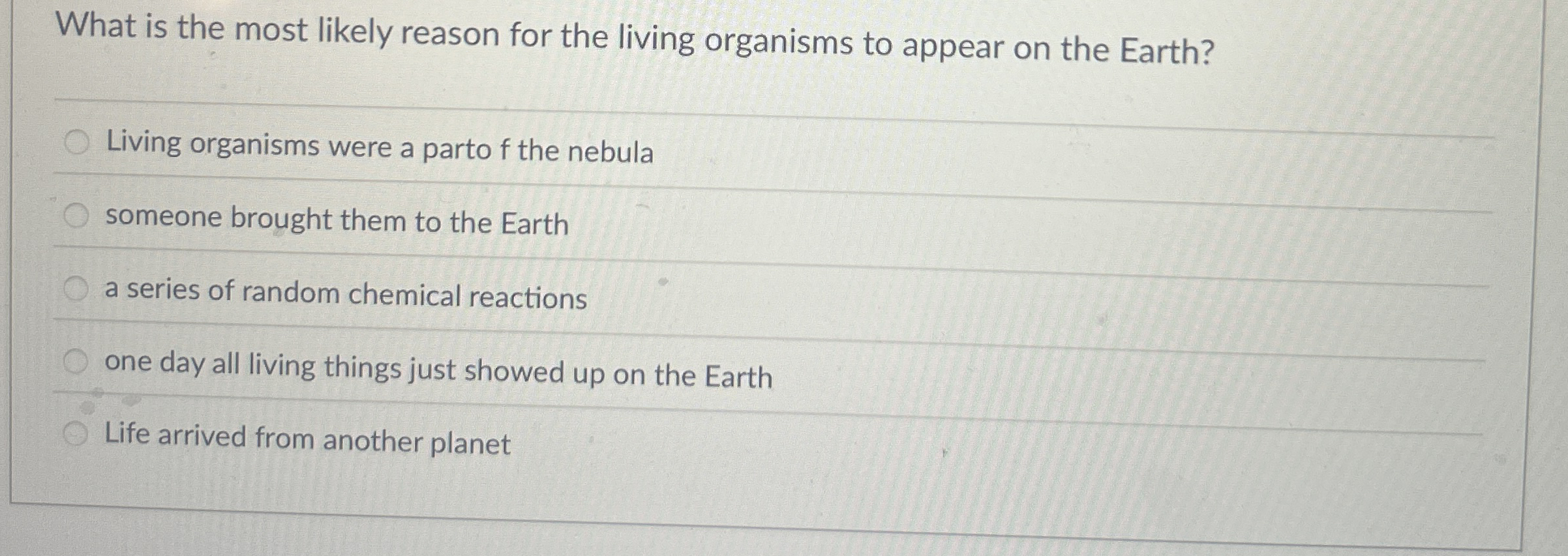 What is the most likely reason for the living | Chegg.com