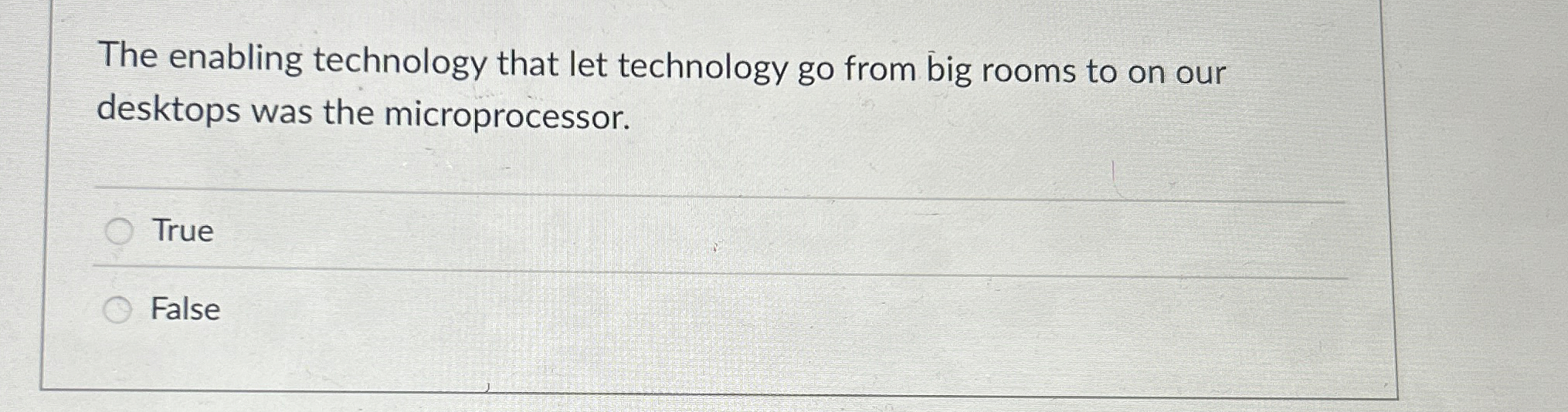 Solved The enabling technology that let technology go from | Chegg.com