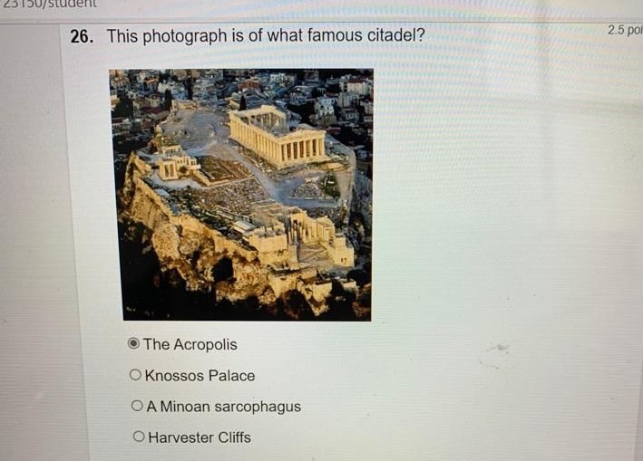 This photograph is of what famous citadel?The | Chegg.com
