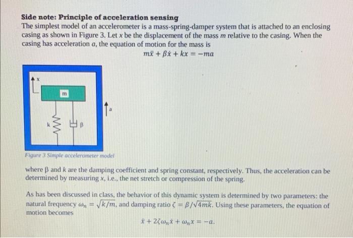 Solved Case 2: Accelerometer feedback model Just as in Case | Chegg.com