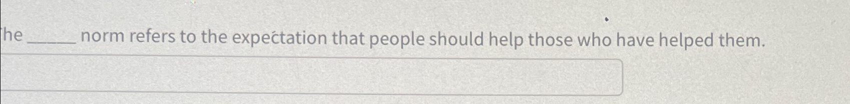 Solved norm refers to the expectation that people should | Chegg.com